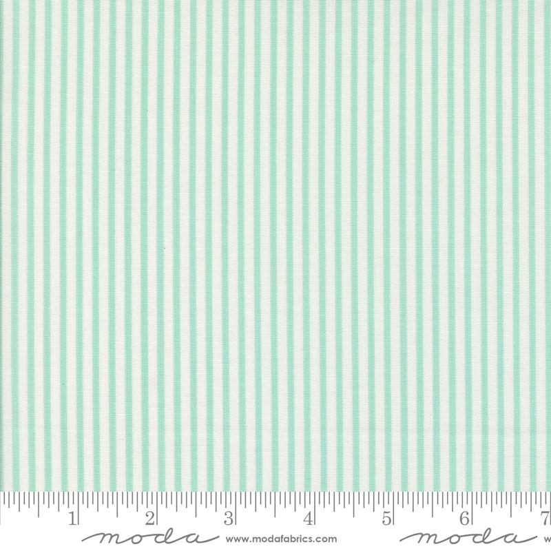 Moda - Summertime - Simple Stripe Aqua Fabric – Pearls and Clovers Quilt Shop