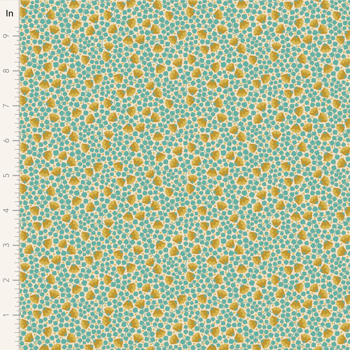 Tilda - Wallflower - Bellflower Blender Teal Fabric – Pearls and ...