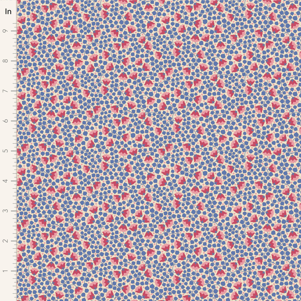 Tilda - Wallflower - Bellflower Blender Denim Fabric – Pearls and ...