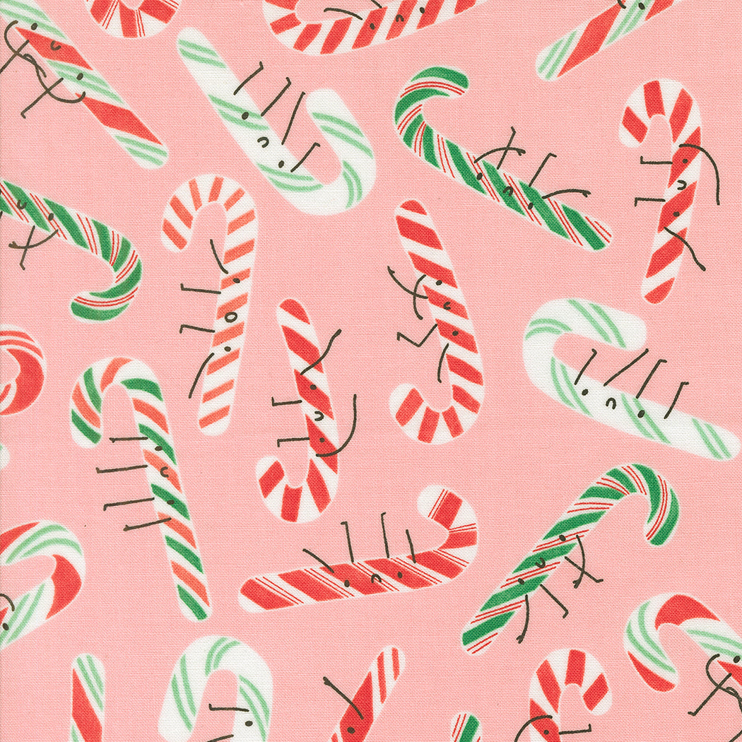Moda - Tiny Christmas - Candy Cane Cotton Candy Fabric – Pearls and ...