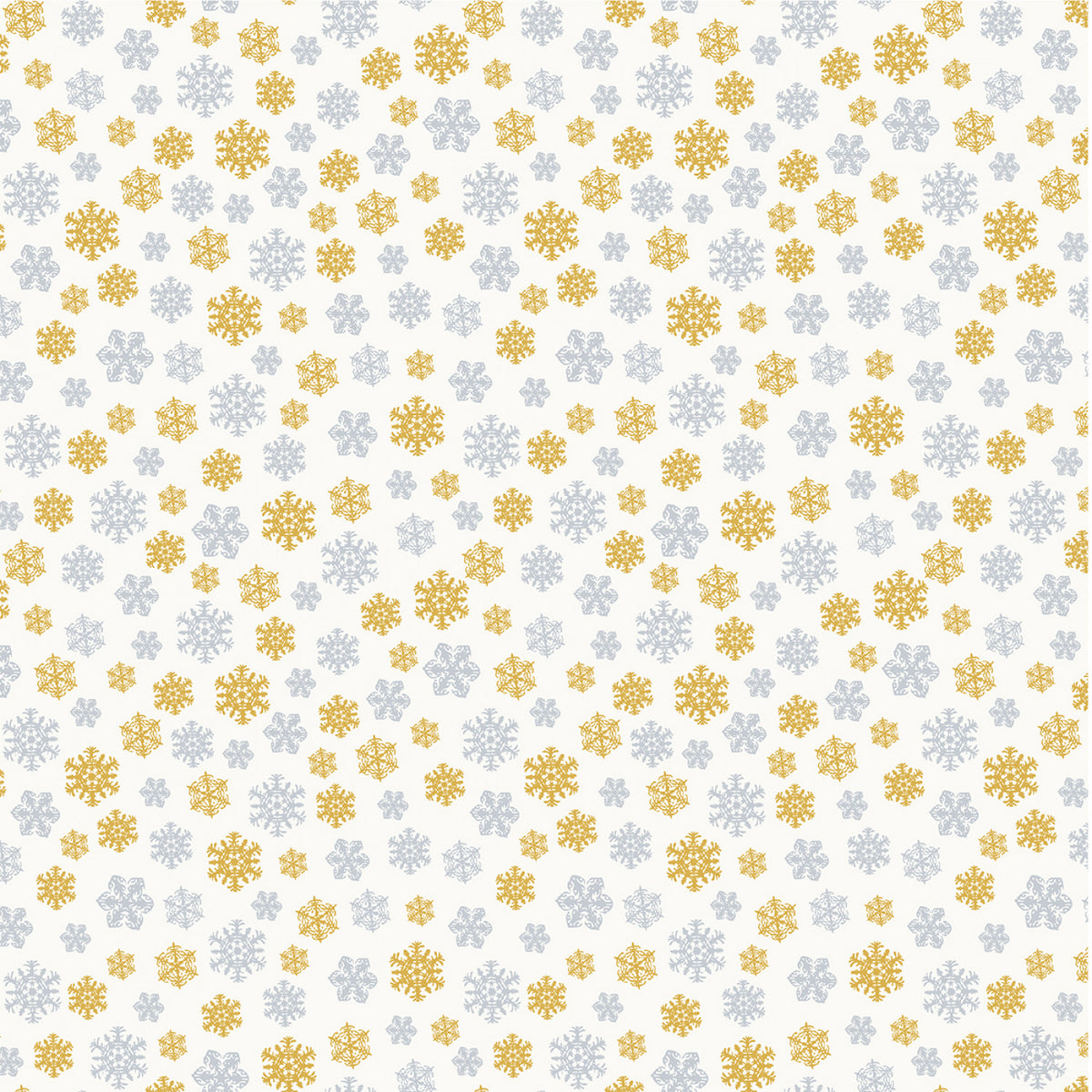 Windham - Holiday Twinkle - Snowflakes White/Gold Metallic Fabric ...