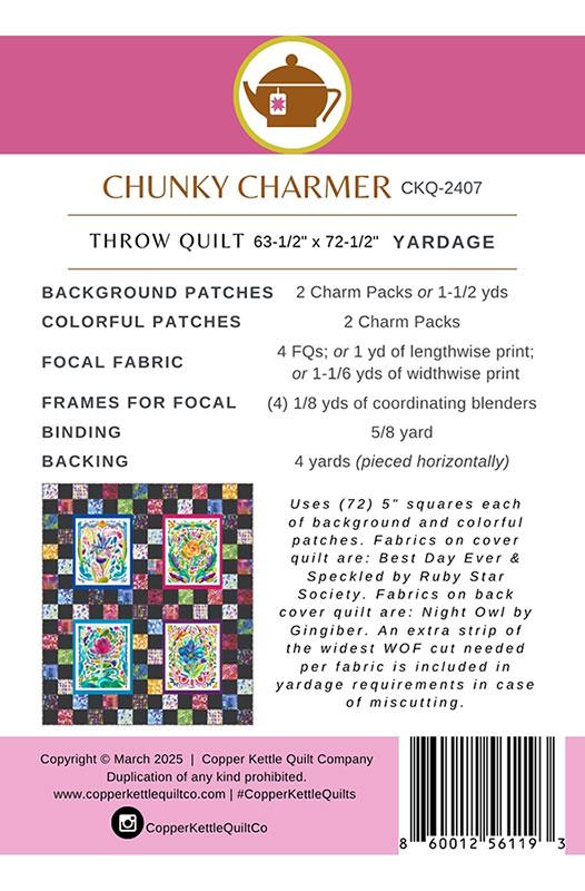 Copper Kettle Quilt Company - Chunky Charmer - Paper Pattern – Pearls ...