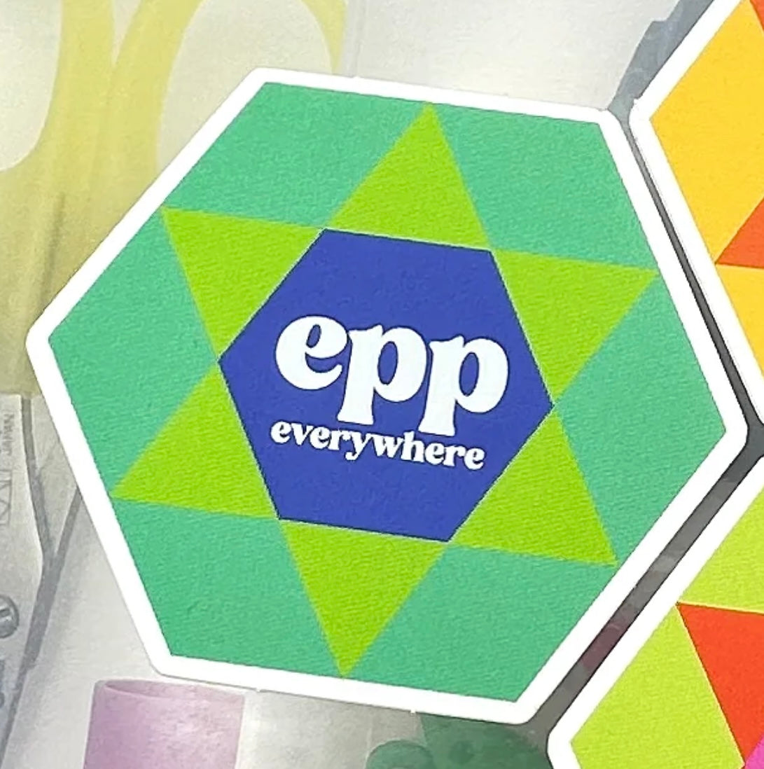 Sarah + Art - EPP Everywhere Vinyl Sticker – Pearls and Clovers Quilt Shop
