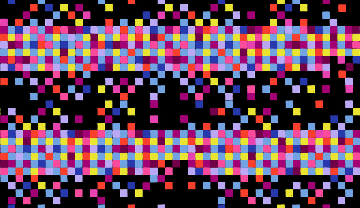 Ruby Star Society - Glow Garden - Pixels Black Fabric – Pearls and ...