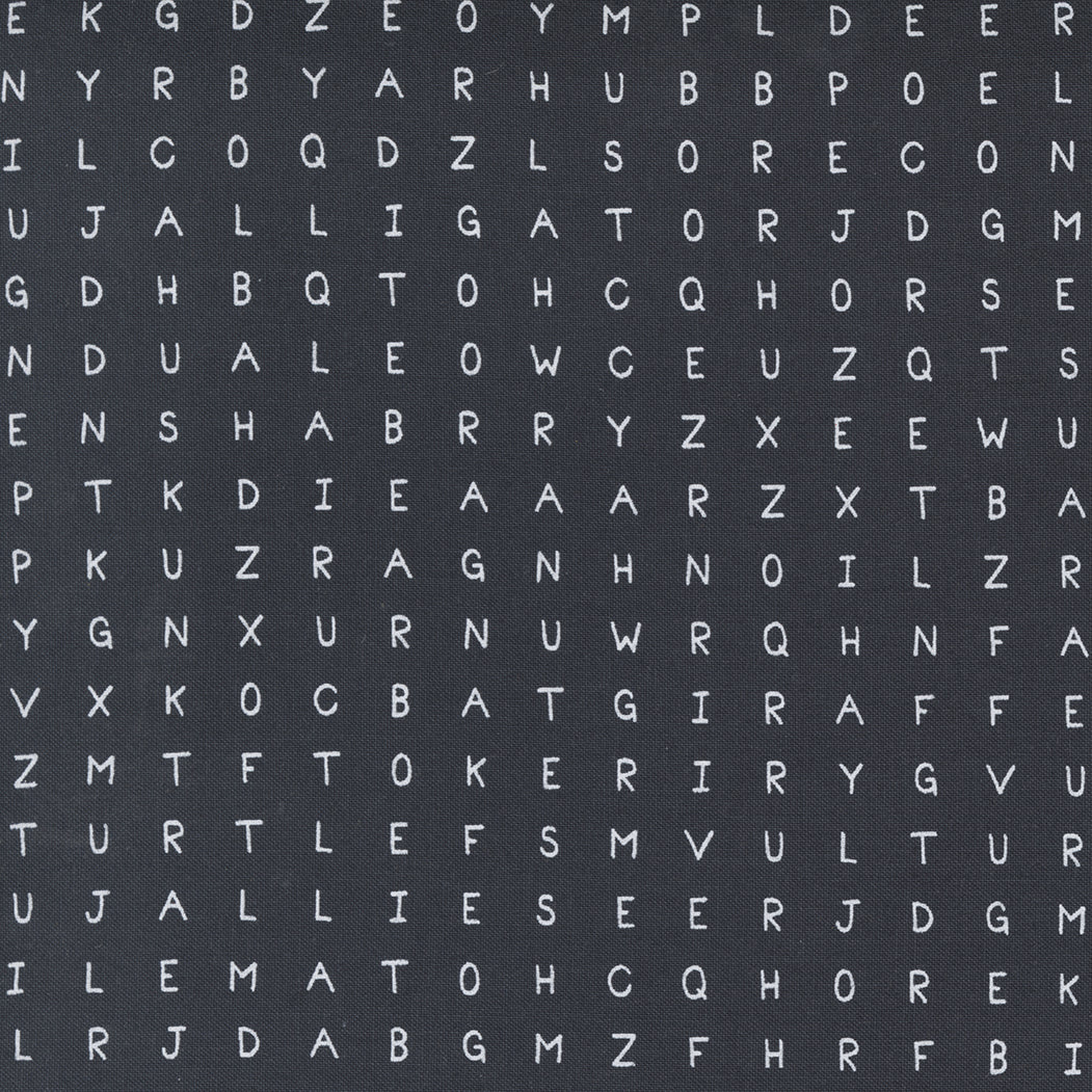 Moda - ABC xyz - Black Fabric – Pearls and Clovers Quilt Shop